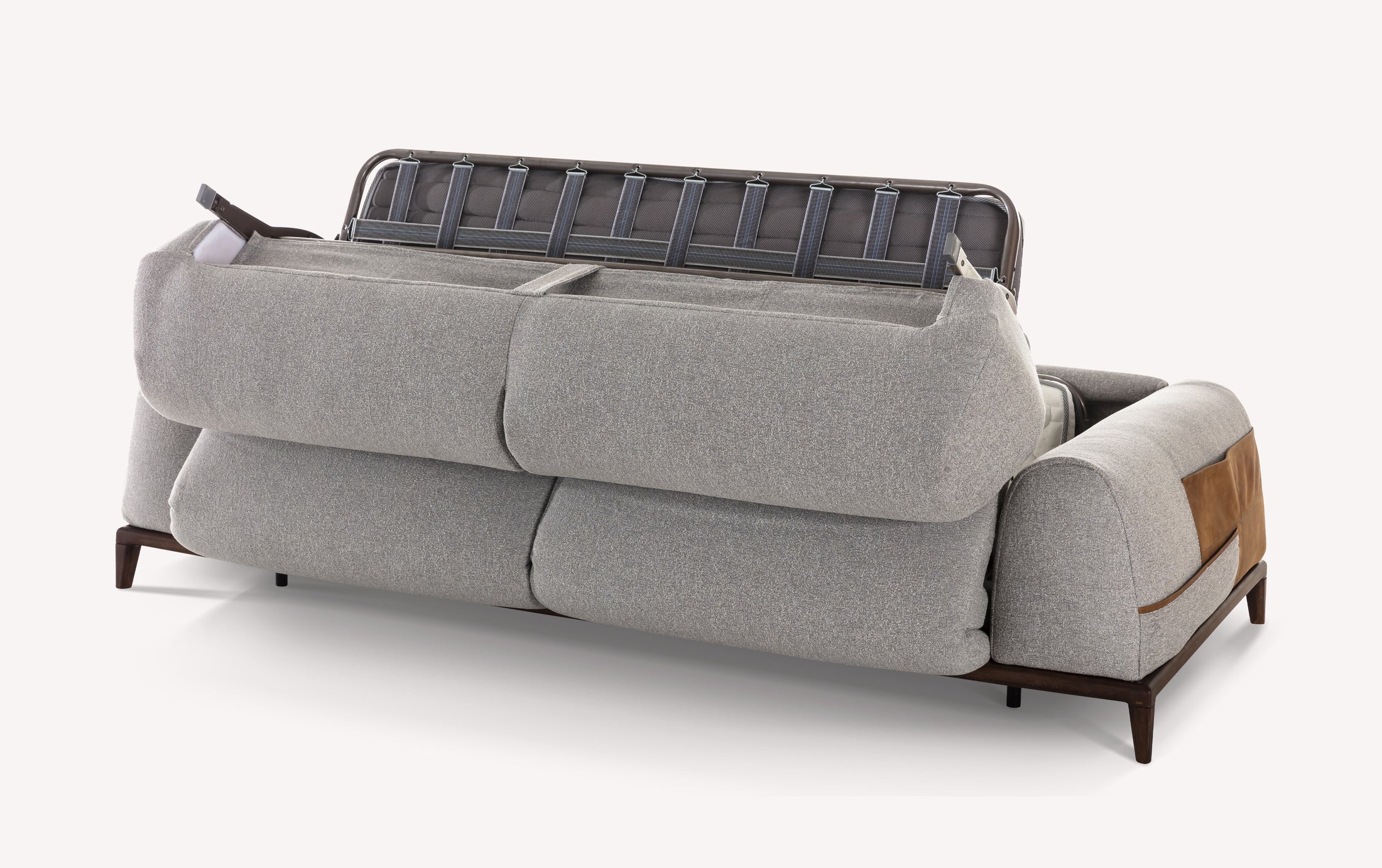 DARREN - Acheter Canapé lit design style 60s bois et tissu La Maison ...