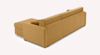 Canapé convertible d'Angle JERRY Tissu Jaune Déhoussable