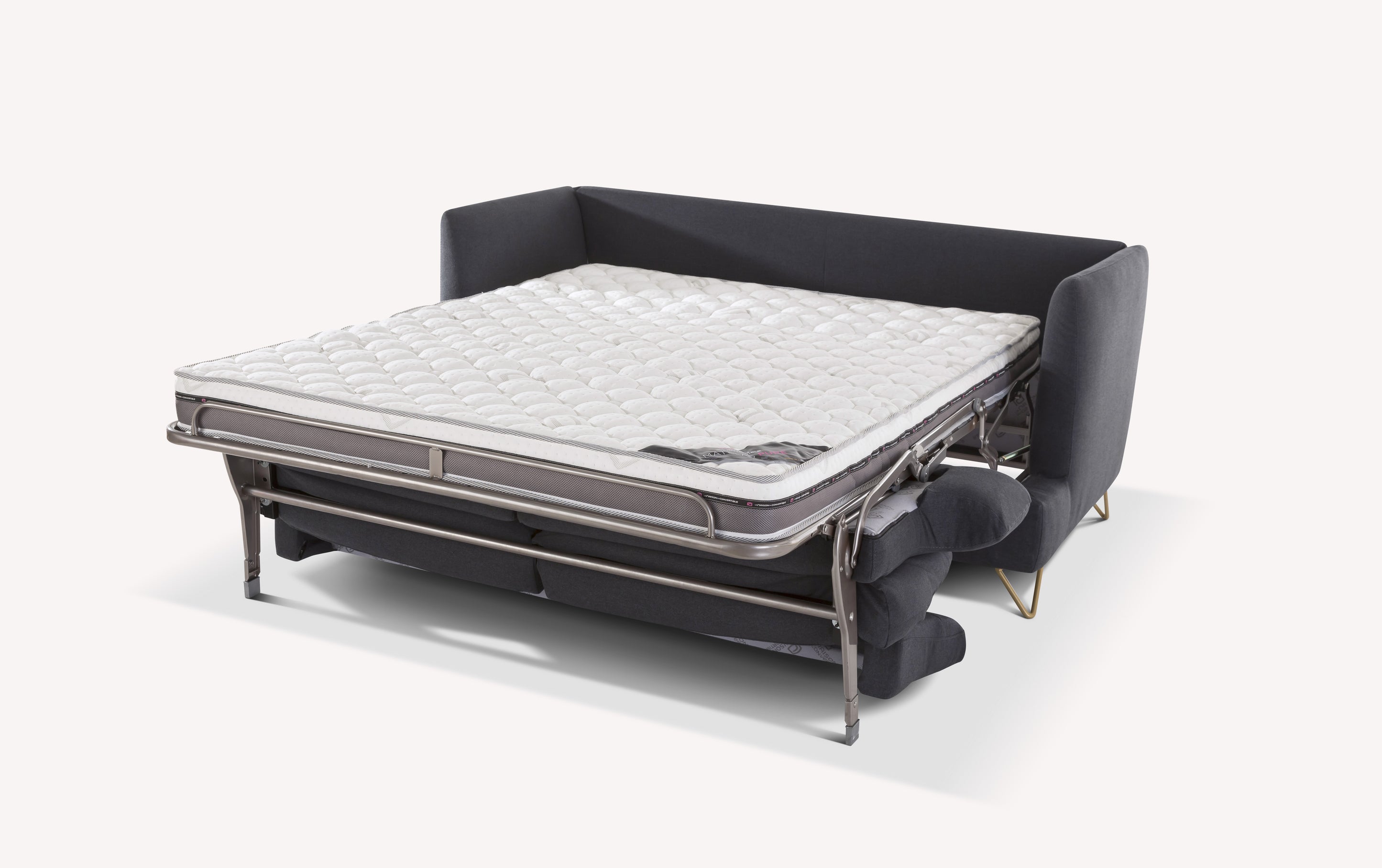 Canapé convertible KING Bouclette Gris Déhoussable