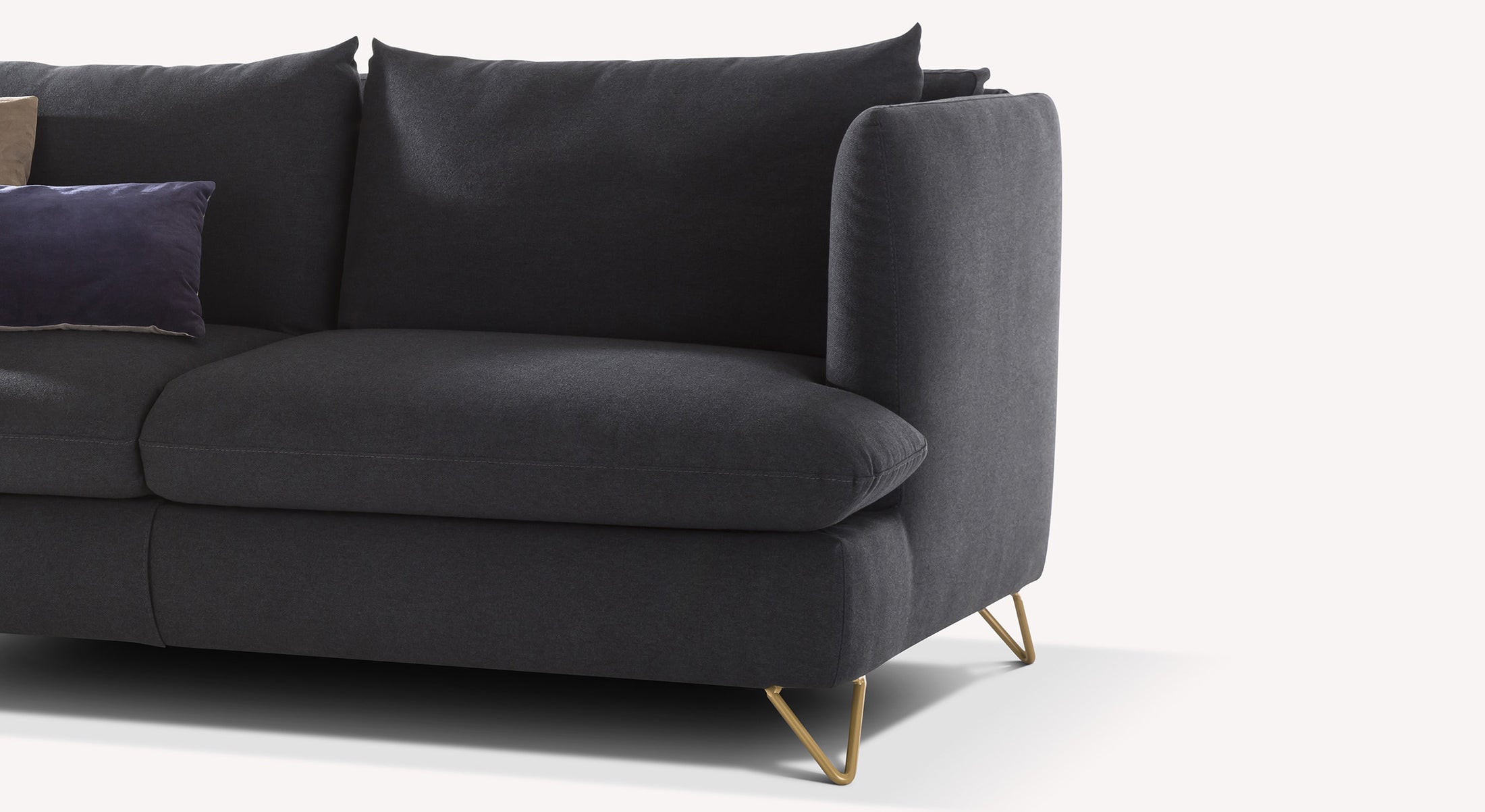 Canapé convertible KING Bouclette Gris Déhoussable
